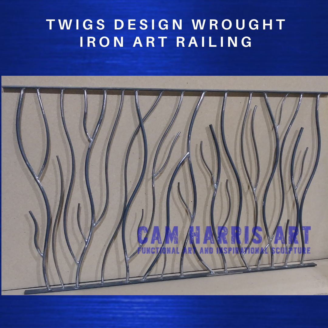 Twigs Design Wrought Iron Tree Branch Railing - Cam Harris Art