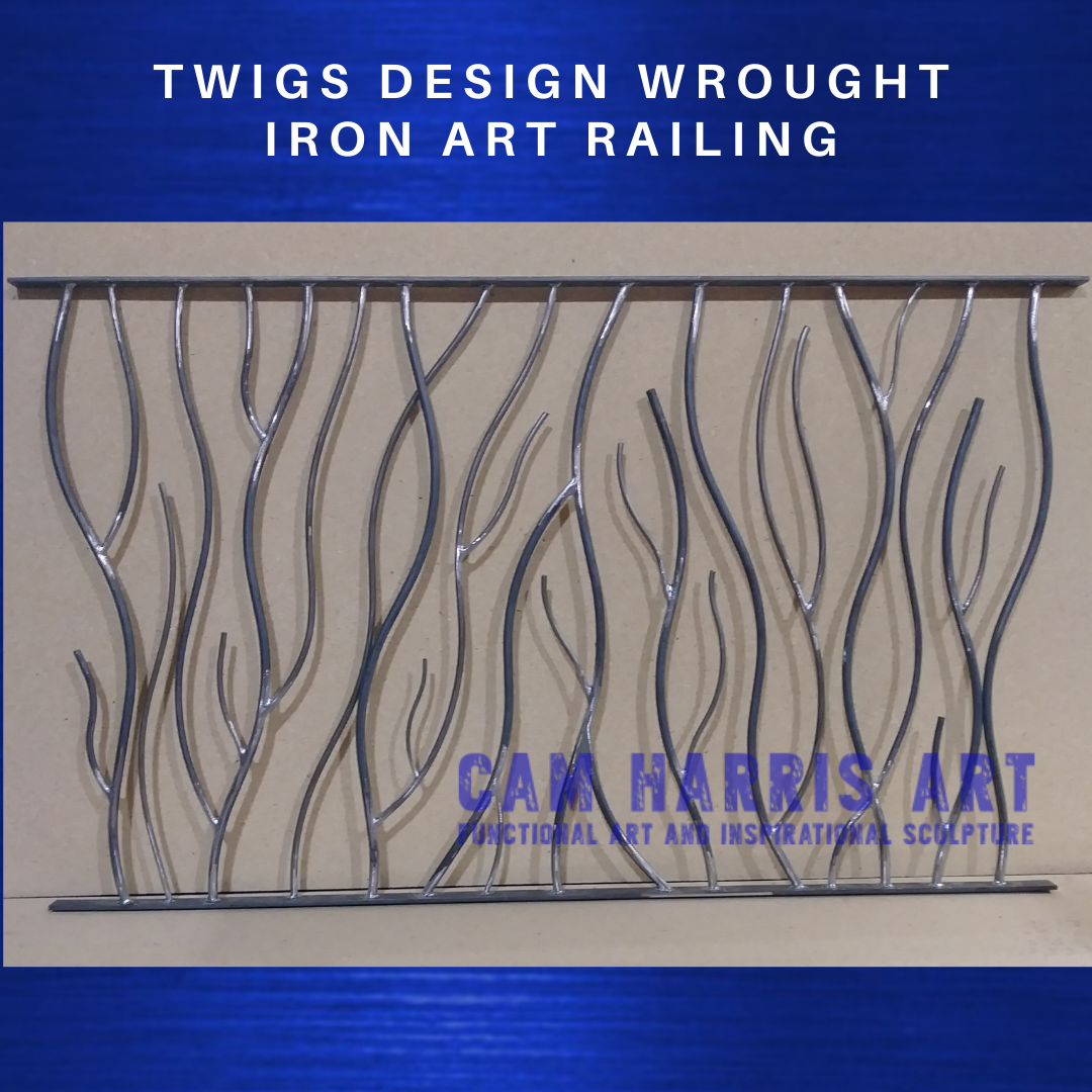 Twigs Design Wrought Iron Tree Branch Railing - Cam Harris Art