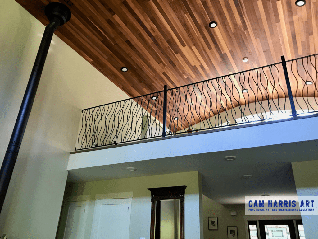 Entwined Design Railing Project in Qualicum Beach BC - Cam Harris Art